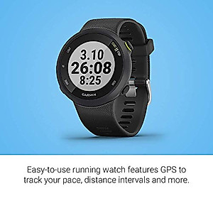Garmin Forerunner 45 GPS Heart Rate Monitor Running Smartwatch (Black) - (Renewed)