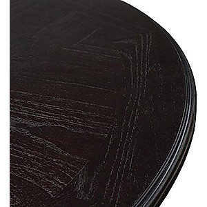 New Classic Furniture Gia 5-Piece Round Dining Set with 1 Dining Table and 4 Chairs, 47-Inch, Ebony