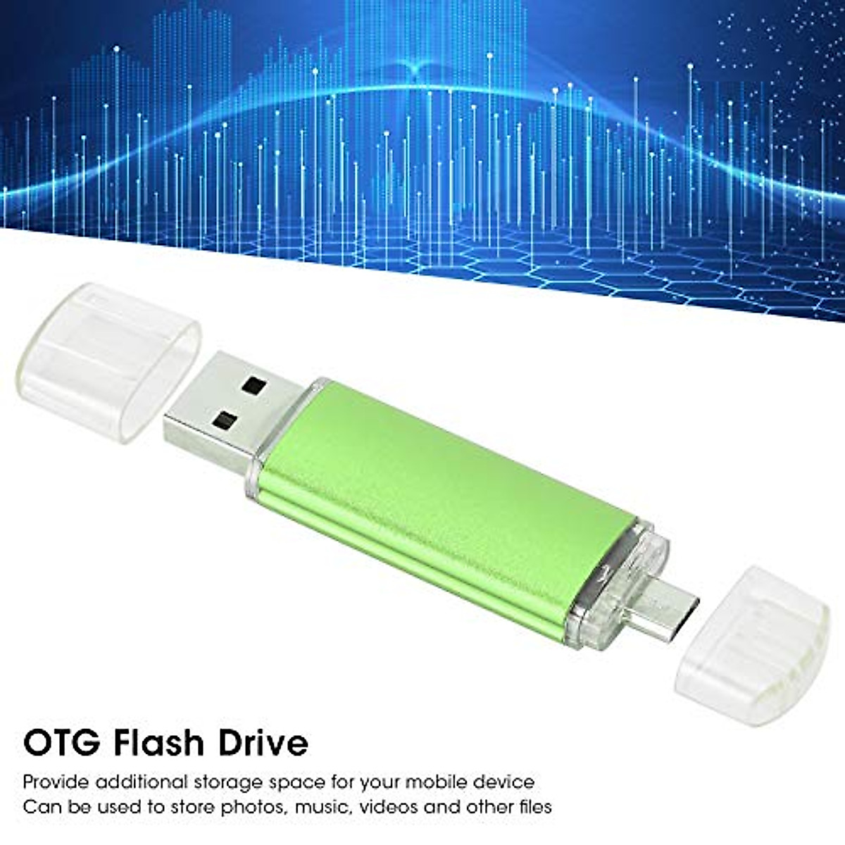 Flash Drive, USB Flash Drive, 2 in 1 USB Disk Micro U Memory Disk(128GB)