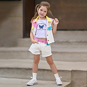 Falari 12-Pack Girl Toddler Kids Cotton Crew Socks (6-8 Years, Black)