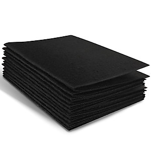 10 Pcs Black Felt Sheets 7"x11.2" Felt Fabric for Crafts Squares Felt Fabric Sheets Thick Black Fabric Non-Woven Felt Fabric for Halloween Christmas DIY Patchwork Sewing Craft Decorative Projects