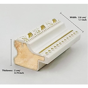 Betionol Diamond Painting Frames Fit For 30x40cm/12x16in Diamond Art Pictures or Family Photos, New Narrow Edge With Special Pattern Plaster Wood Frame For Wall Mount Photo Decoration