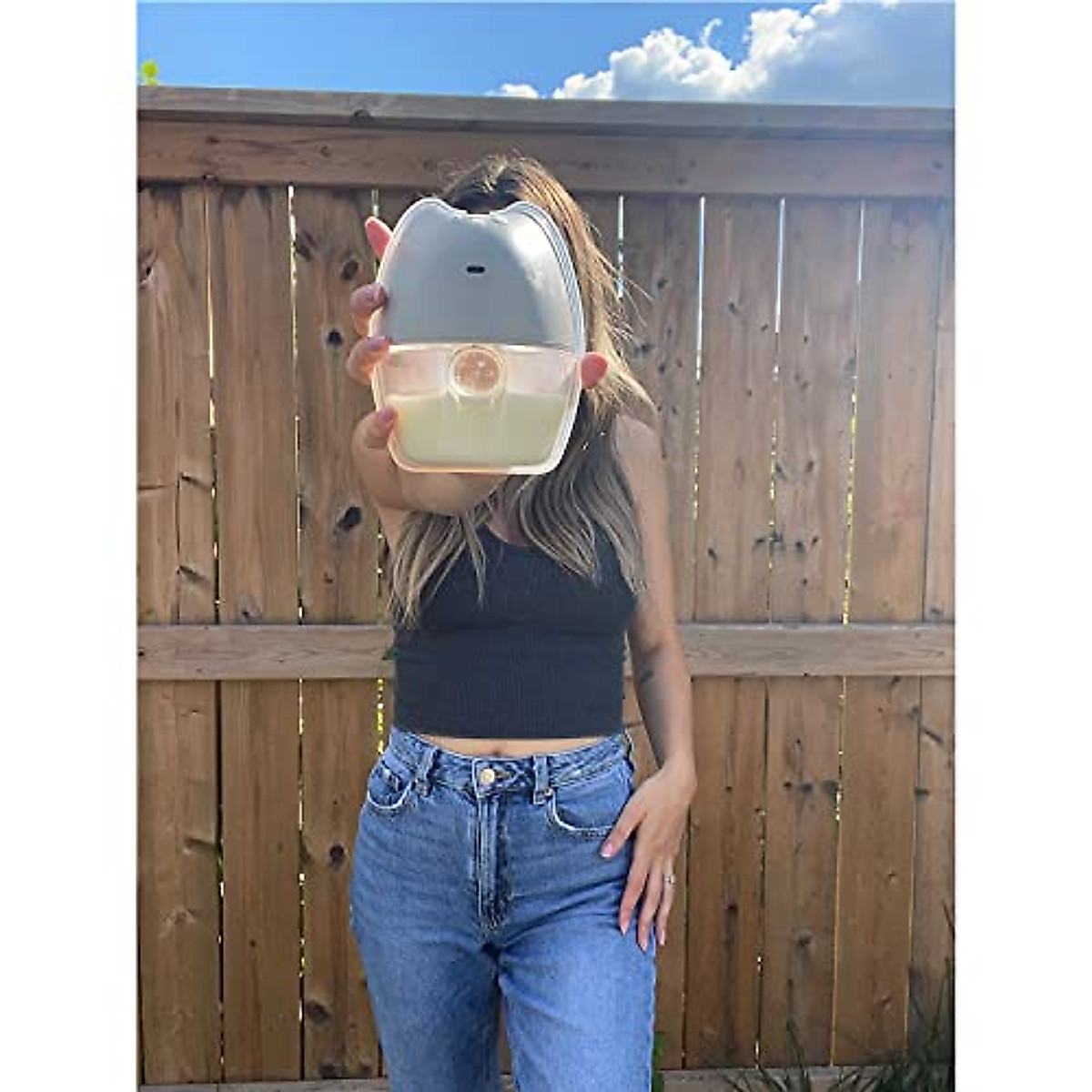 Bellababy Double Wearable Breast Pumps,Electric（Dark Gray-2Pcs） Hands Free,Low Noise and Pain Free,Long Battery Life,4 Modes&9 Levels of Suction,Fewer Parts Need to Clean,Easy Assemble/Disassemble