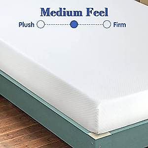 Dkelincs Queen Mattress, 8 Inch Cooling Gel Memory Foam Mattress CertiPUR-US Certified Mattress Queen Size Medium Firm Feel Mattresses for Cool Sleep, White