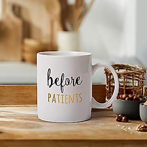 Before Patients, After Patients 11 oz Coffee Mug and 18 oz Stemless Wine Glass Set Gifts Idea for Nurses, Doctors, Hygienists, Assistants, Physician, Dentists Unique Birthday Graduation Gifts Idea