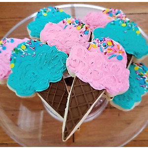 Ice Cream Cone Cookie Cutter, 4" Made in USA by Ann Clark