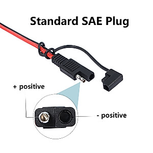 GELRHONR XT60 to SAE Cable,4.9Ft 12AWG SAE Male to XT60 Female Cable for RV Boat Battery Solar Panel Portable Power Station