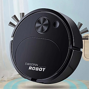 Robot Vacuum Cleaner, Robot Vacuum Cordless USB Rechargeable, Strong Suction & Low Noise, Electric Robotic Vacuum Cleaner with Mop for Pet Hair Hard Floor Carpet