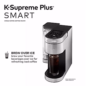 Keurig Supreme Plus Smart Single Serve K-Cup Pod Coffee Maker, 78 oz removable water reservoir, Stainless