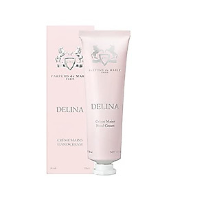 PARFUMS de MARLY - Delina Hand Cream - 1.0 Fl Oz - Ancillaries for Women - Top notes Rhubarb, Lychee, Bergamot Essence - Heart notes Turkish Rose, Peony, Vanilla - Base notes Cashmeran, Musk - 30ml