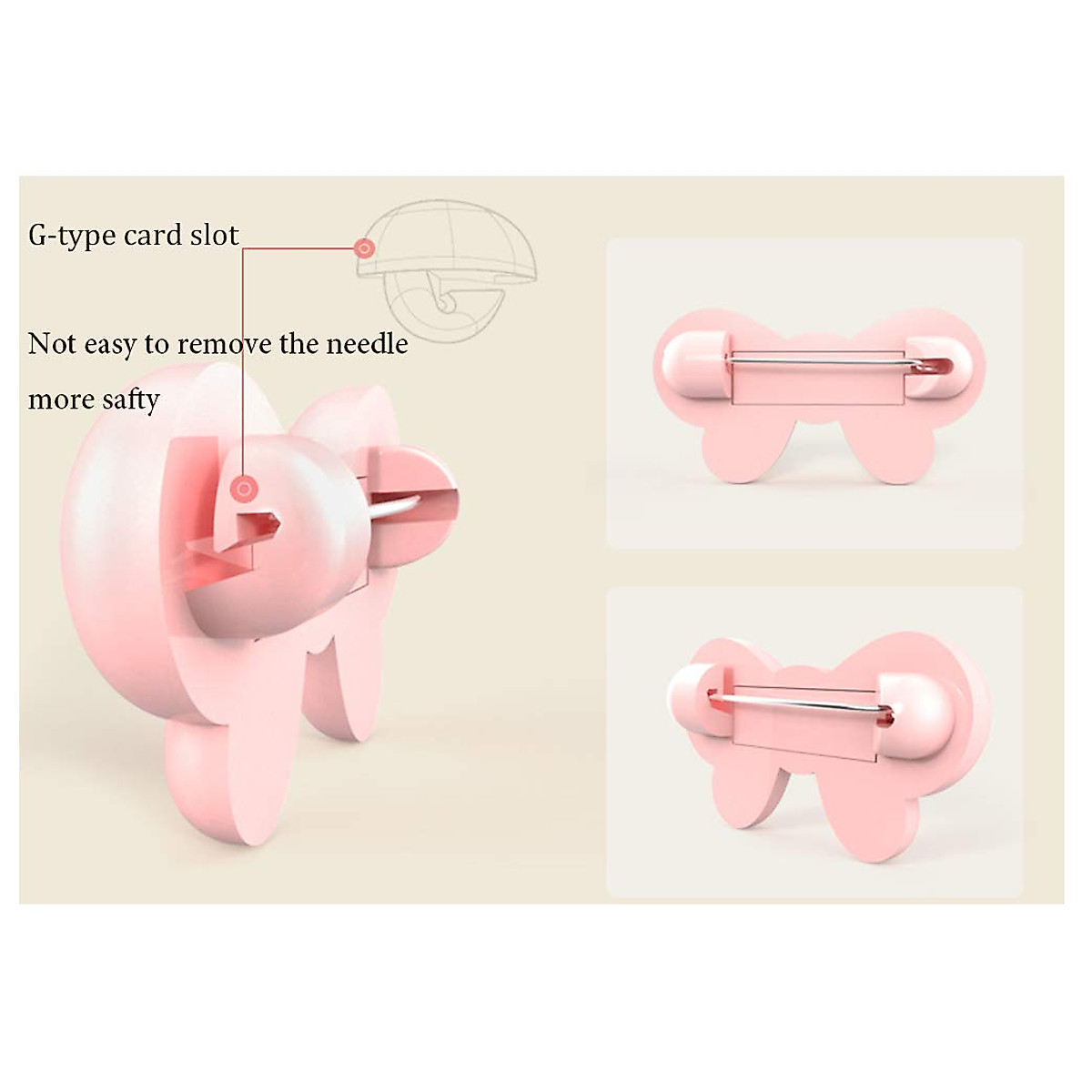 12 pcs Safety Pins Child Proof Safety Pin, Bow-Knot Safe Pins,Plastic Head, for Fabric Diapers, Garment Repair Baby Safety Pins Secure Clips for Fastening Baby Clothes Diaper Napkins (Blue)