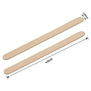 Chuya Wood Craft Sticks Garden Label Wooden Popsicle Ice Cream Sticks for Hand DIY Craft (4.5 inch 200 Pack)