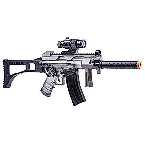 Game Face GFRPKTGS Ghost Affliction Full-Auto Airsoft Rifle And Spring-Powered Pistol Kit, Grey/Smoke