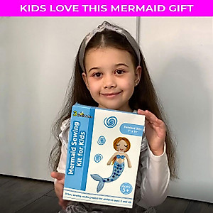 3 Bees & Me Mermaid Sewing Kit for Kids – Fun Mermaid Crafts for Girls and Boys – Complete DIY Doll Making Gift for Ages 7 to 15