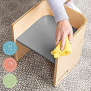 ECR4Kids Bentwood Multipurpose Cube Chair, Kids Furniture, Grey