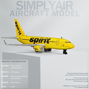 SimplyAir 1/400 Spirit Airplane Model Kits Plastic Airplane Model for Collection and Display