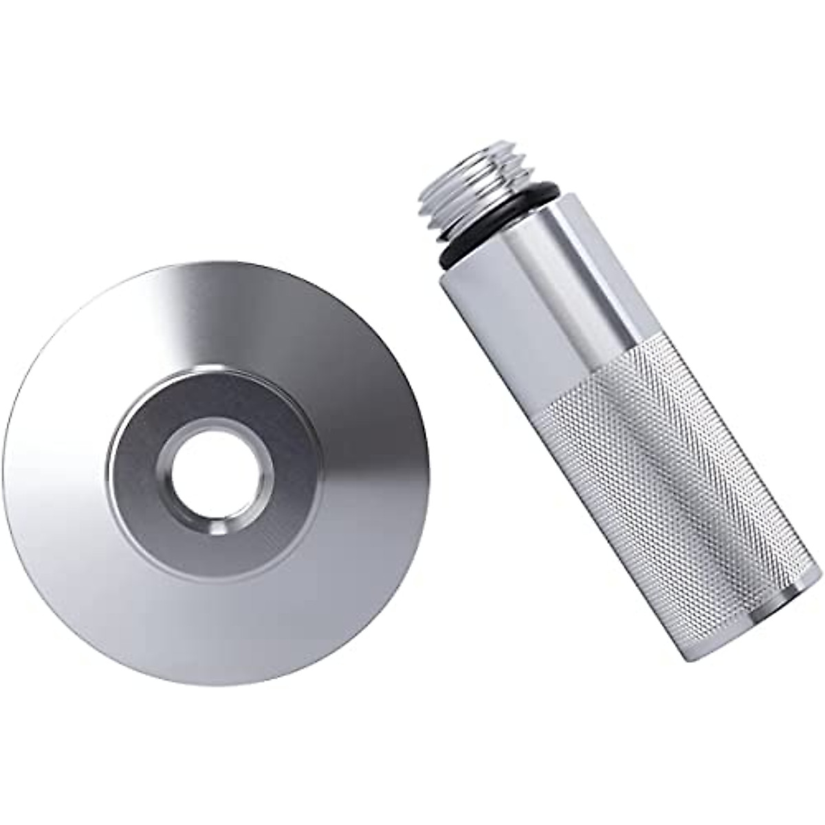 Silver Aluminum Extended Run Gas Cap, Mess Free Oil Change Funnel for Honda Generator EU1000i EU2000i EU3000i