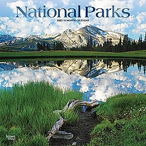 National Parks | 2023 12 x 24 Inch Monthly Square Wall Calendar | Foil Stamped Cover | BrownTrout | Scenic Yosemite Yellowstone Nature