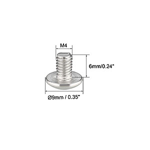 uxcell Machine Screws, M4x6mm Phillips Screw, 304 Stainless Steel, Fasteners Bolts 50Pcs