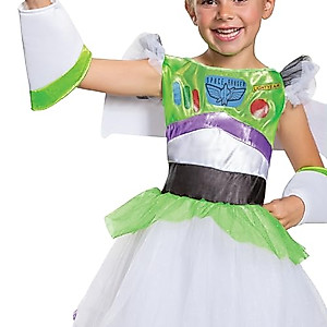 Disguise Buzz Tutu Deluxe Toy Story 4 Child Girls Costume, S (4-6x), White