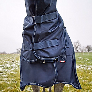 Horze Avalanche Medium Weight Combo Turnout Blanket 150g - Peacoat Dark Blue - 81 in