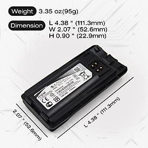 elxjar (2-Pack) 7.4V 2100mAh PMNN4434A Li-ion Battery Compatible with Motorola RMU2040 RMM2050 RMV2080 RMU2080 RMU2080D XT420 XT460 RMU RMV RMM Series Two Way Radio PMNN4434 PMNN4434AR
