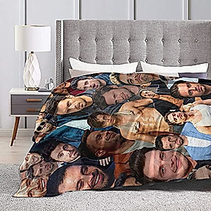 Gadimen Sebastian Stan Flannel Fleece Throw Blanket, Super Soft Lightweight Blankets for All Season, Fleece Blankets for Couch/Bed, Fuzzy Plush Blanket for Home Decorations 50x40 inches