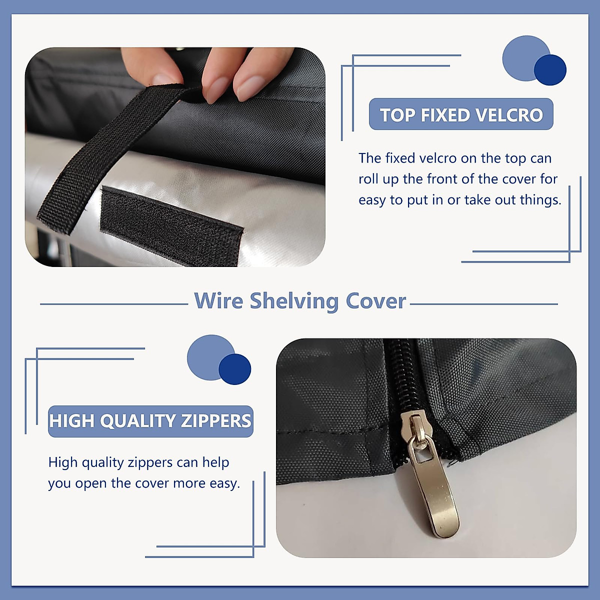 Exokugo Wire Shelf Cover,Heavy Duty 100% Waterproof Shelving Cover for Wire Shelves,Outdoor Storage Standing Shelf Units Covers for Wire Rack,48" W x 24" D x 72" H,Black.