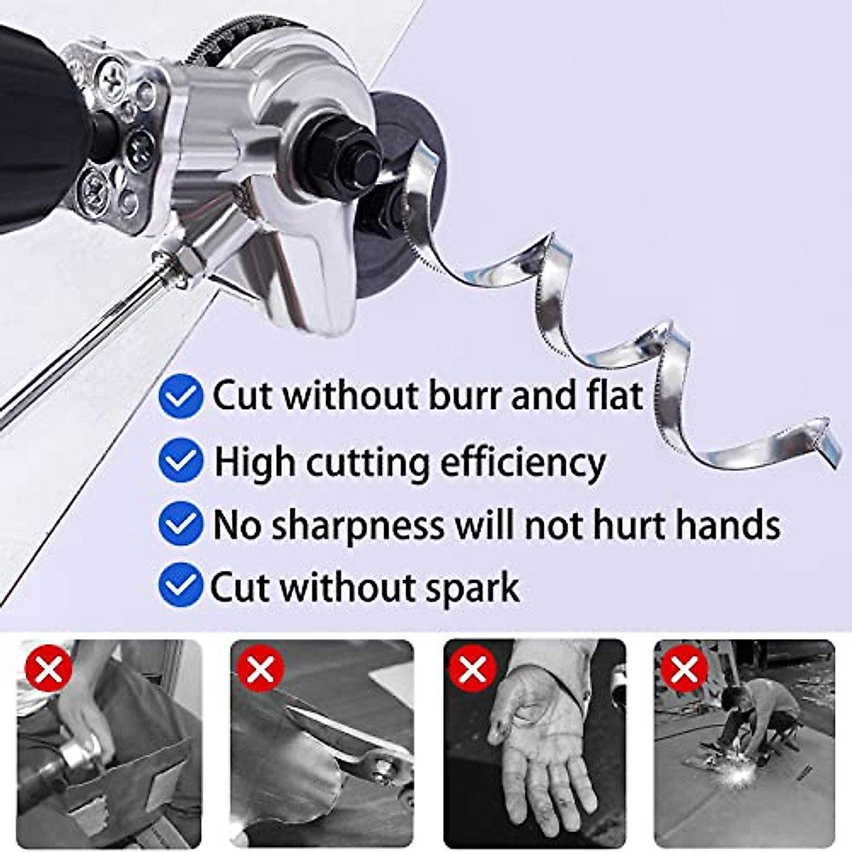 Electric Drill Shears Attachment Cutter Nibbler,Metal Nibbler Drill Attachment with Adapter, Electric Drill Shears, Metal Cutter Sheet Drill Attachment for Metal Cutting