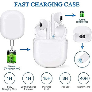 Wireless Earbud Bluetooth 5.0 Headphones Noise Cancelling Air Buds Pods 3D Stereo Ear pods in-Ear Ear Buds with Deep Bass Earphones Sport Headsets for airpod Android/Samsung/Apple iPhone