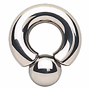 TheChainGang Monster Screwball Rings, Surgical Steel Prince Albert Jewelry for Stretched Piercing (00 Gauge (10 mm) - 7/8")