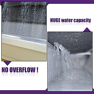 Mxclimate Gutter Guard 5'',Stainless Steel DIY Gutter Cover System 48ft,Micromesh Gutter Guards Downspout Leaf Protection fits any Traditional Roof Gutter Type