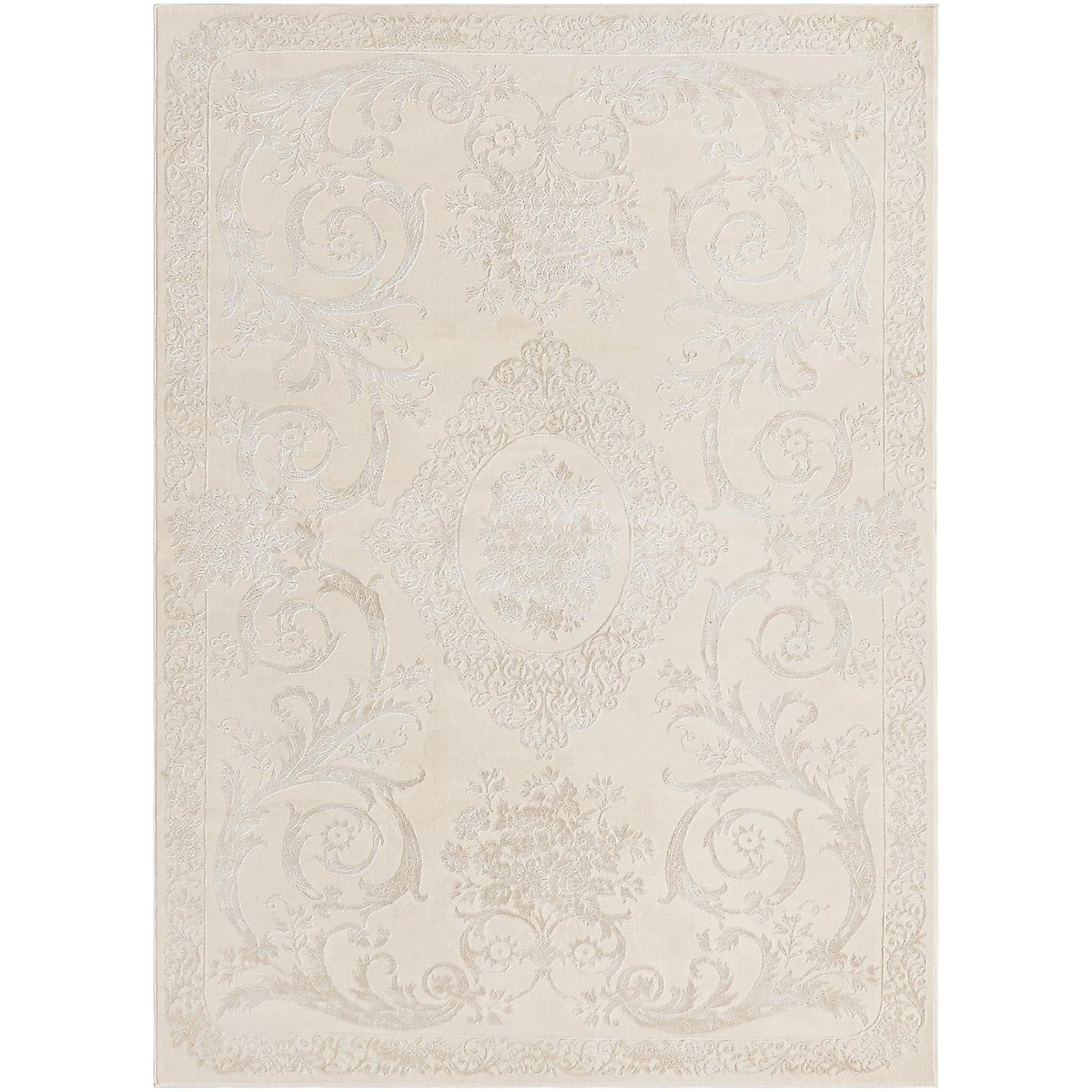Unique Loom Finsbury Collection Area Rug - Diana (7' x 10' Rectangle, Ivory/ Beige)