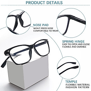 CLASAGA Progressive Multifocus Reading Glasses for Women, Blue Light Blocking Ladies Computer Readers with Spring Hinge (3 Mix Color, 1.75, multiplier_x)