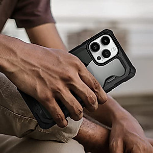 ULTIMAL Case Designed for iPhone 13 Pro Max 6.7 Inch, Rugged Military Cover with Lightweight Sporty Design, Slim Shockproof Bumper Case Compatible with Magsafe (Black/Black, for 13 pro max)