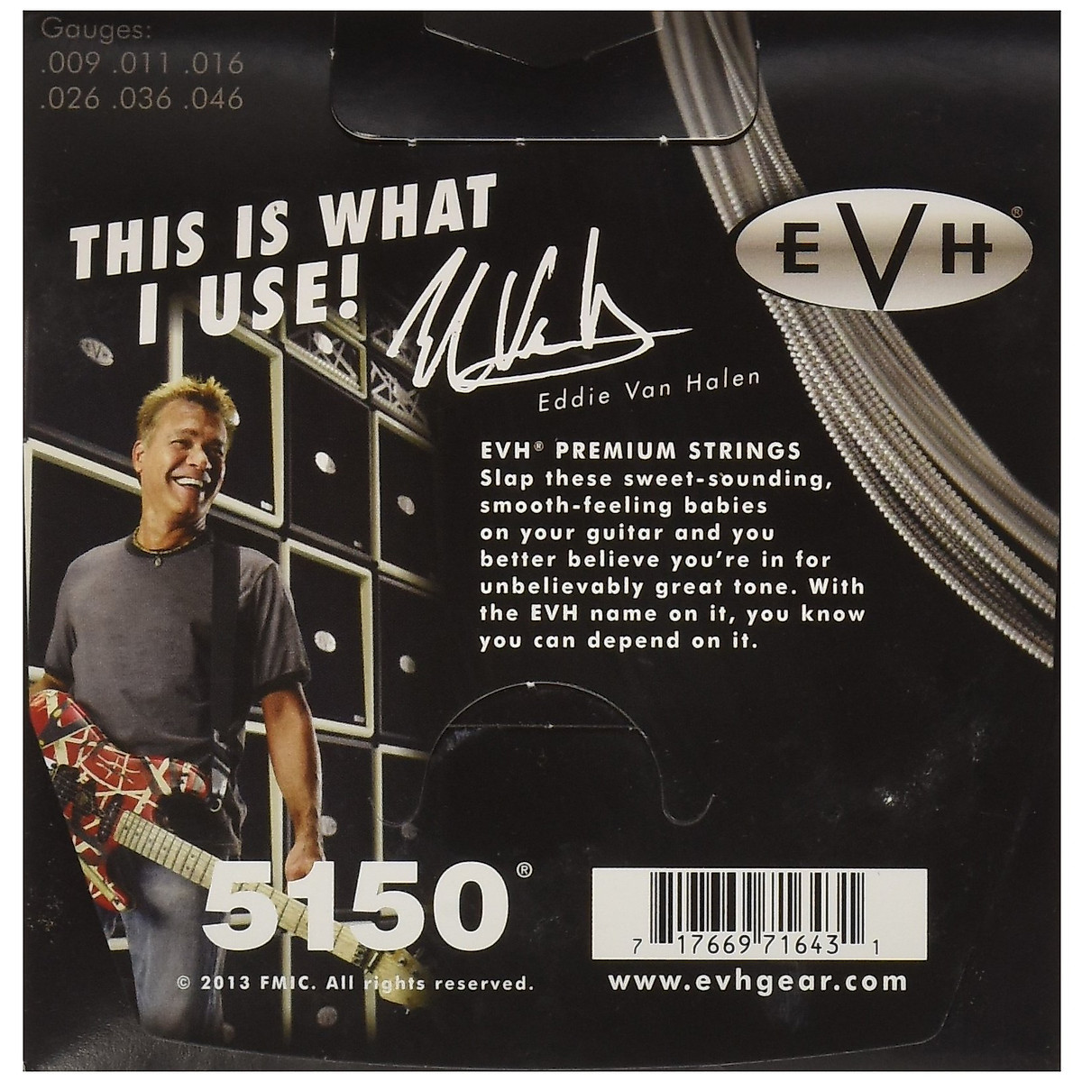 Fender EVH Premium Electric Guitar Strings .009 - .046