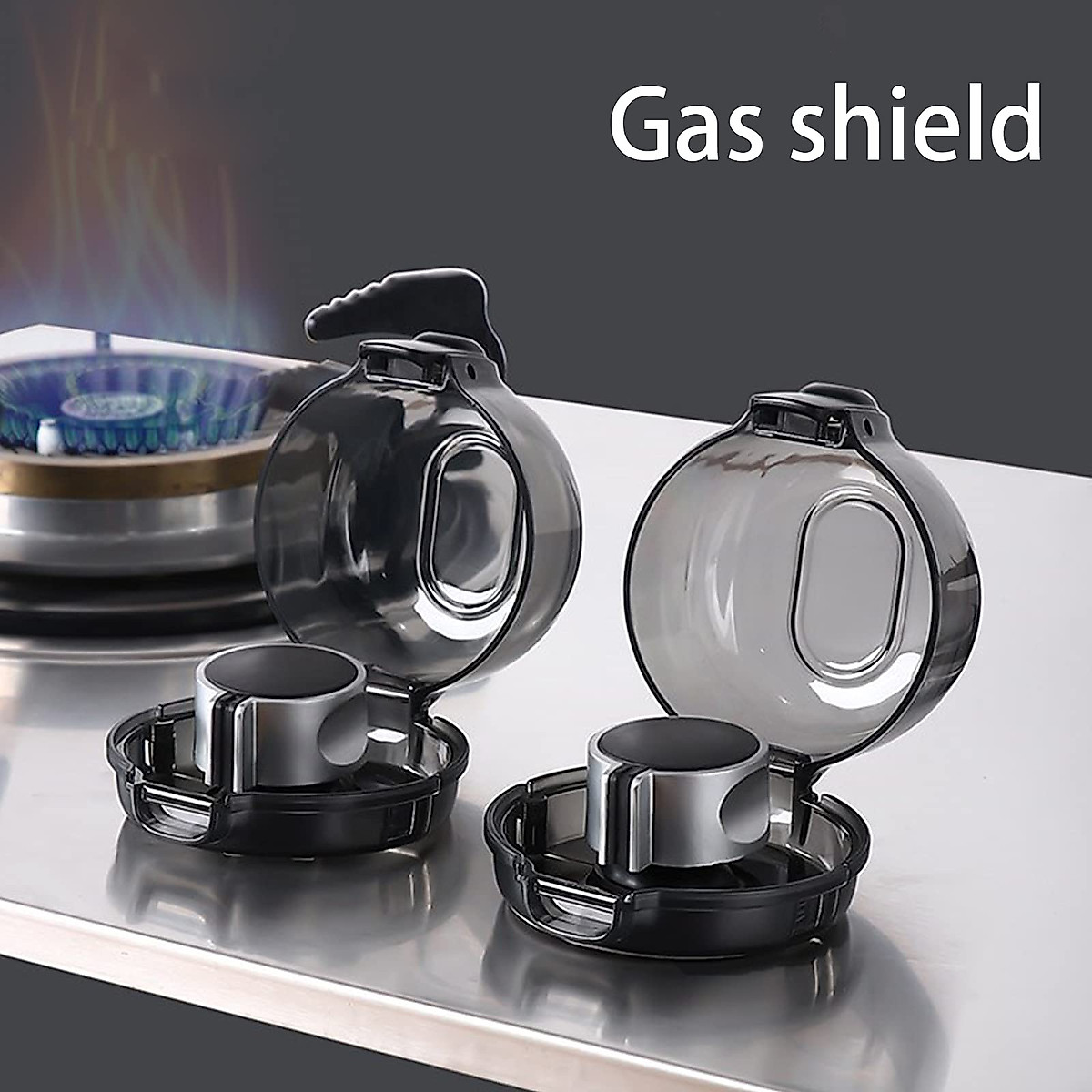 HAO JIE Haojie Children Gas knob Protection Cover, Kitchen Stove knob Cover Five Pieces, Large Universal Design, to Protect The Safety of Children, 5 Count (Pack of 1)