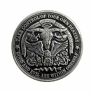 hawkspread Halloween Pumpkin Headless Horseman Soul Handed Over to Demon HOBO Nickel Antique Silver Plated Collection Satan Series Challenge Coin