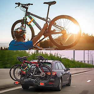 15 Pieces Bike Straps Adjustable Bike Rack Straps Reusable Bike Cinch Strap Replacement Bike Wheel Stabilizer Straps Bike Accessories for Transporting Bikes, 1 x 23.6 Inch, 1 x 11.8 Inch