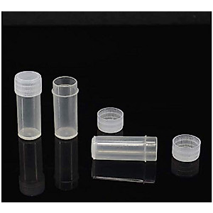 5ML Plastic Sample small Bottles Vial Storage with Lid Vial Storage Container for Small Items-50PCS