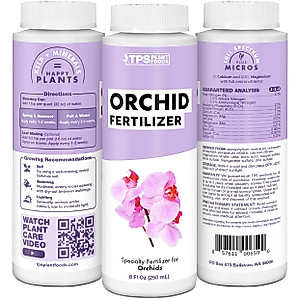 Orchid Plant Food for All Orchids and Acid Loving Houseplants, Promotes Growth and Blooms, Liquid Fertilizer 8 oz (250mL)