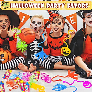 Kannove Halloween Treats Non Candy Goodie Bag Stuffer Fillers for Kids 48 PCS,Bulk Halloween Sticky Hands Toys for Toddlers,Birthday Pinata Party Favors Supplies,Classroom Gifts Prizes for Boys Girls