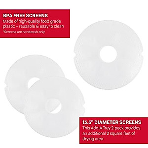 NESCO MS-2-6 Round Mesh 15 1/2" Clean-A-Screens, Fits Food Dehydrators, White