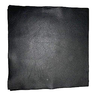 Natural Grain Cow Leathers: 12'' x 12'' Pre-Cut Leather Pieces (Black, 1 Piece)