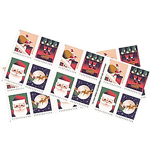 USPS A Visit from St Nick Book of 20 Forever First Class Postage Stamps (2 Booklets (40 Stamps))