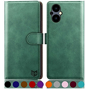 SUANPOT for Oneplus Nord N20 5G Wallet case 【RFID Blocking】 Credit Card Holder, Flip Folio Book PU Leather Phone case Shockproof Cover Women Men for OnePlus Nord N20 5G case Sea Green