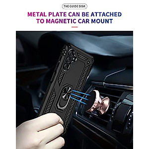 Anvzle for Samsung Galaxy A04 Case with [2 Pack] Tempered Glass Screen Protector, Galaxy A04S Case Dual Layer Protective Heavy Duty [Military-Grade] Full-Body Shockproof Phone Cover (Black)