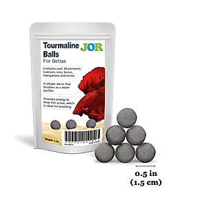 JOR Betta Tourmaline Balls, Crystal Clear Water, Vibrant Energetic Fish, Stabilizes pH, 20 pcs