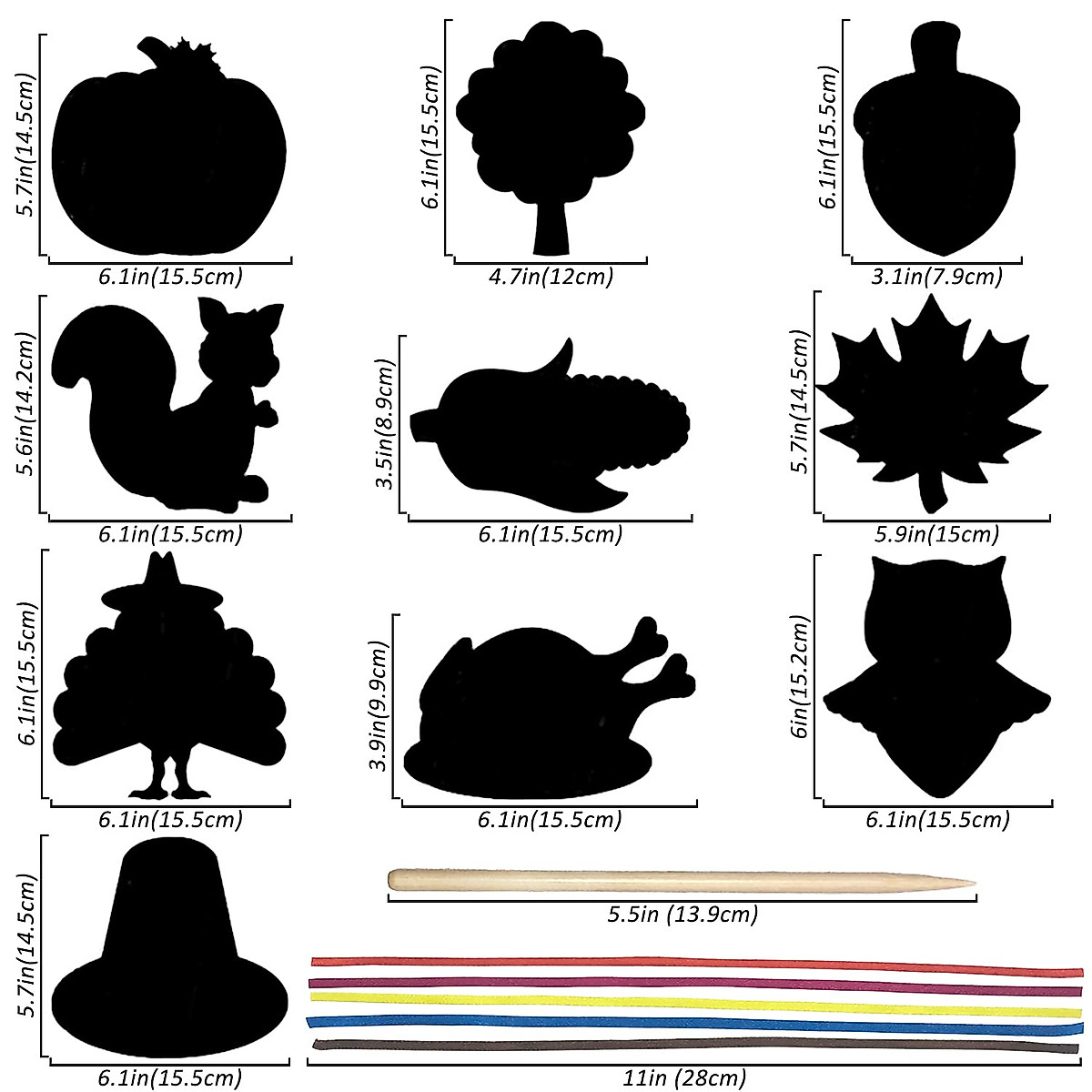 Aviski 80PCS Thanksgiving Rainbow Scratch Art, Fall Paper Crafts for Kids, Thanksgiving Day Pumpkin Maple Turkey Hanging Ornament Decorations, Art Craft Supplies for Home Tree Classroom Decor