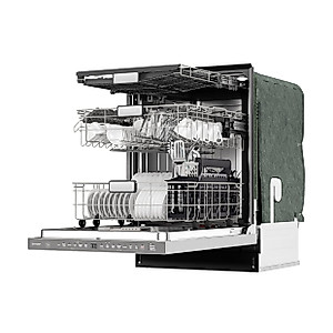 SHARP Smart Dishwasher Works with Alexa. Includes LED Interior lights, Stainless Steel interior, Heated Dry with Fan Assist, Wash Zone cleans half load on either rack, Adjustable Third Rack